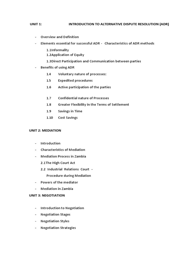 Module ADR 2020 | PDF | Alternative Dispute Resolution | Mediation