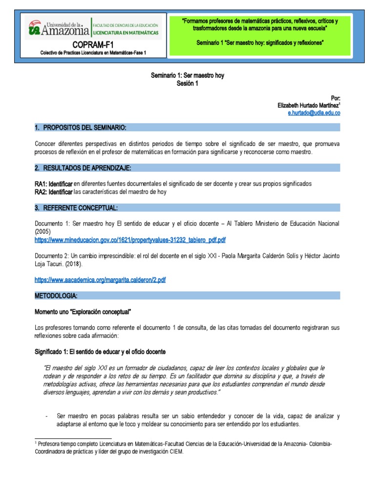 A1 Seminario 1 Practicas 1 Pdf Evaluación Aprendizaje