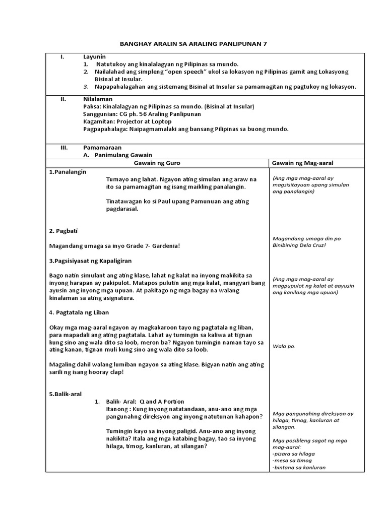 Lesson Plan Mary Grace Dela Cruz Jaminden | PDF