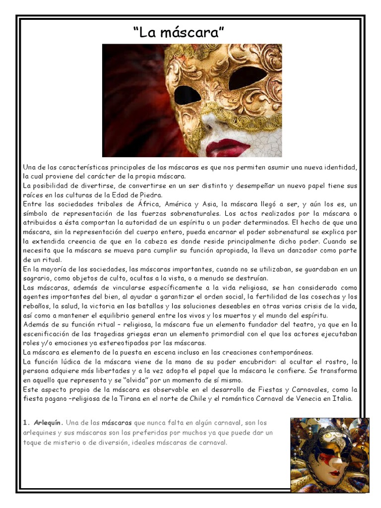 La Máscara | PDF | Máscara | Carnaval
