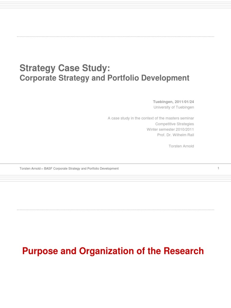 BASF Corporate Strategy and Portfolio Development | PDF | Strategic ...