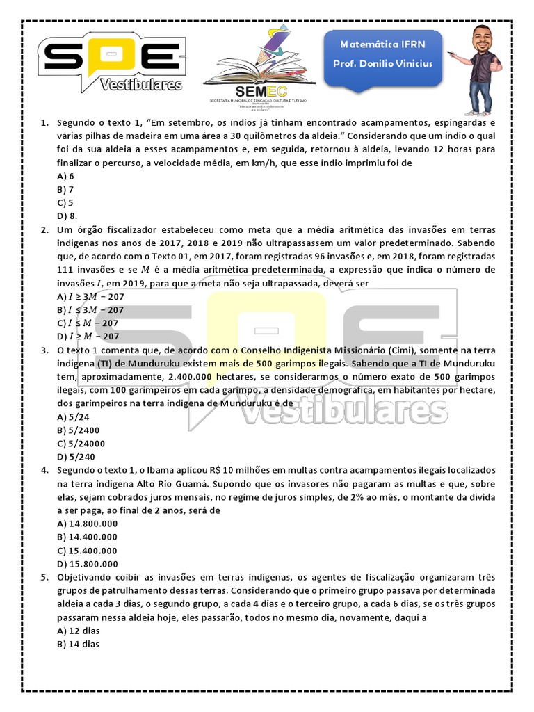 Aula 03 - Ifrn Spe | PDF | Povos indígenas