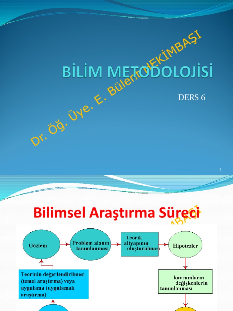Bilim Metodolojisi DERS 6 | PDF