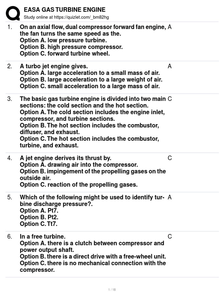 EASA Gas Turbine Engine Overview | PDF | Jet Engine | Gas Turbine