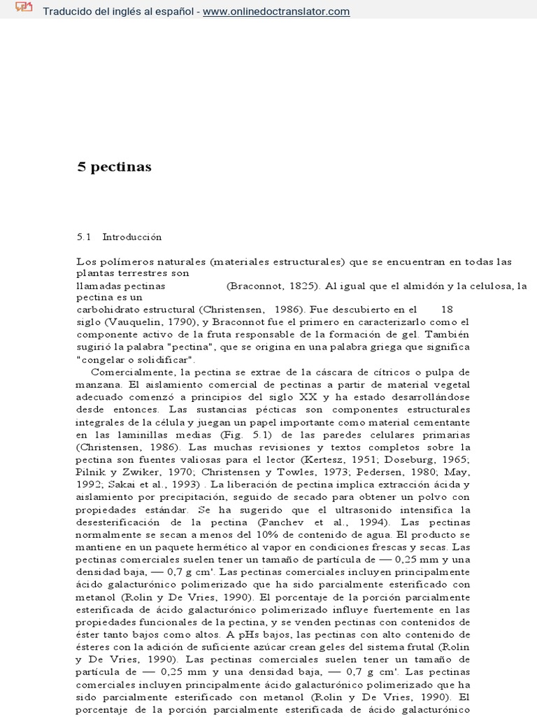 Pectinas en Es | PDF | Ácido | Gel