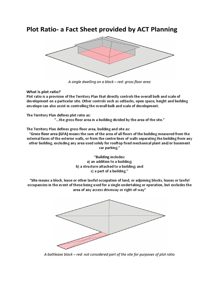 ACT - Plot Ratio Factsheet | PDF | Real Estate | Buildings And Structures