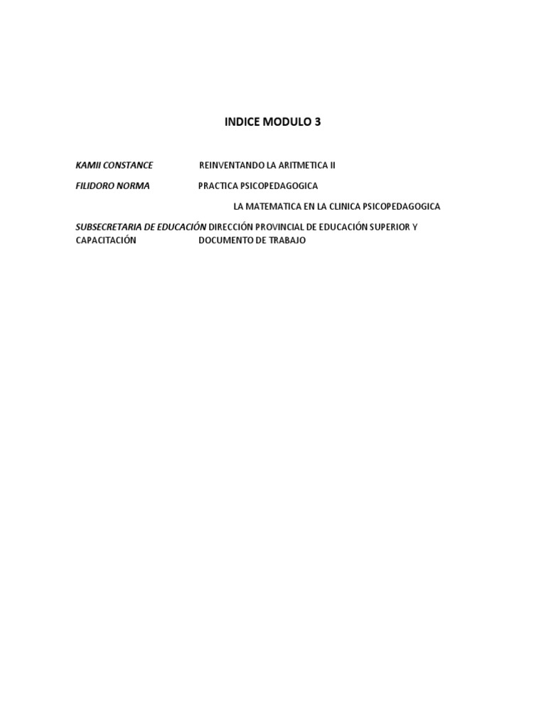 Modulo 3 | PDF | Enseñando | Plan de estudios