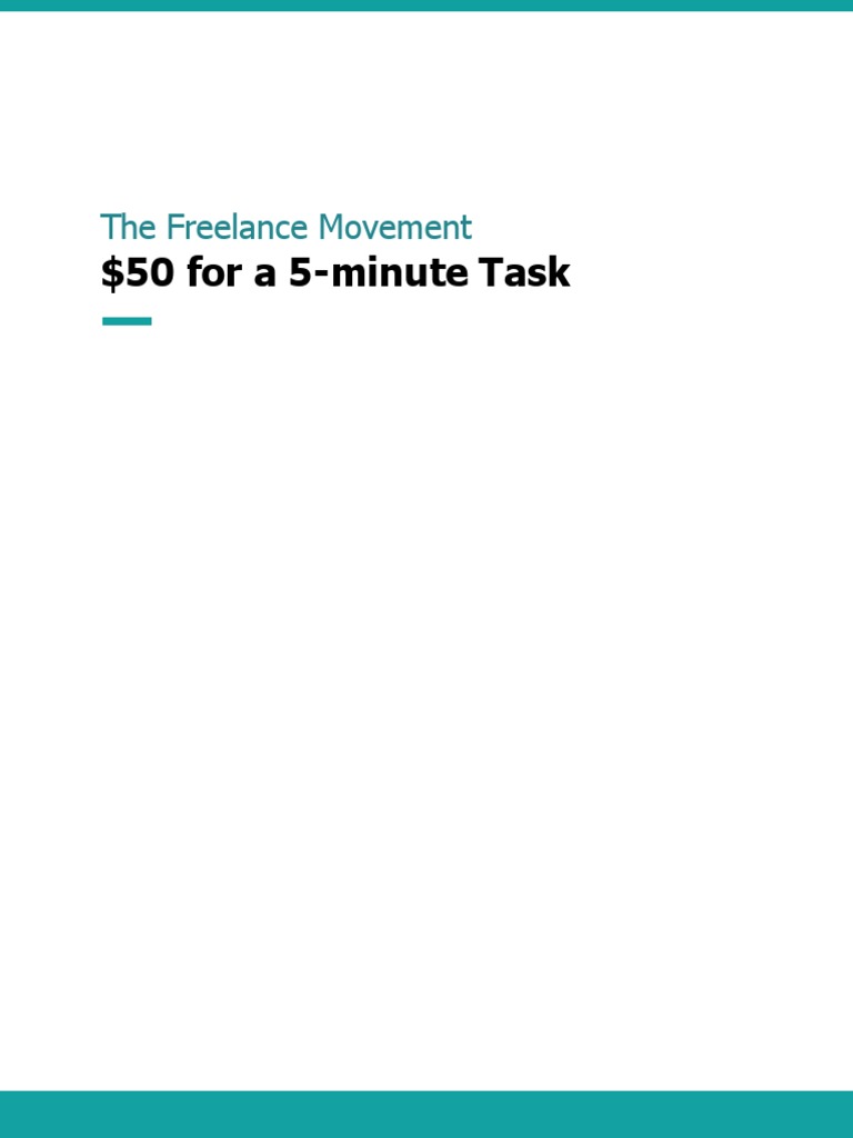 $50 For A 5-Minute Task | PDF