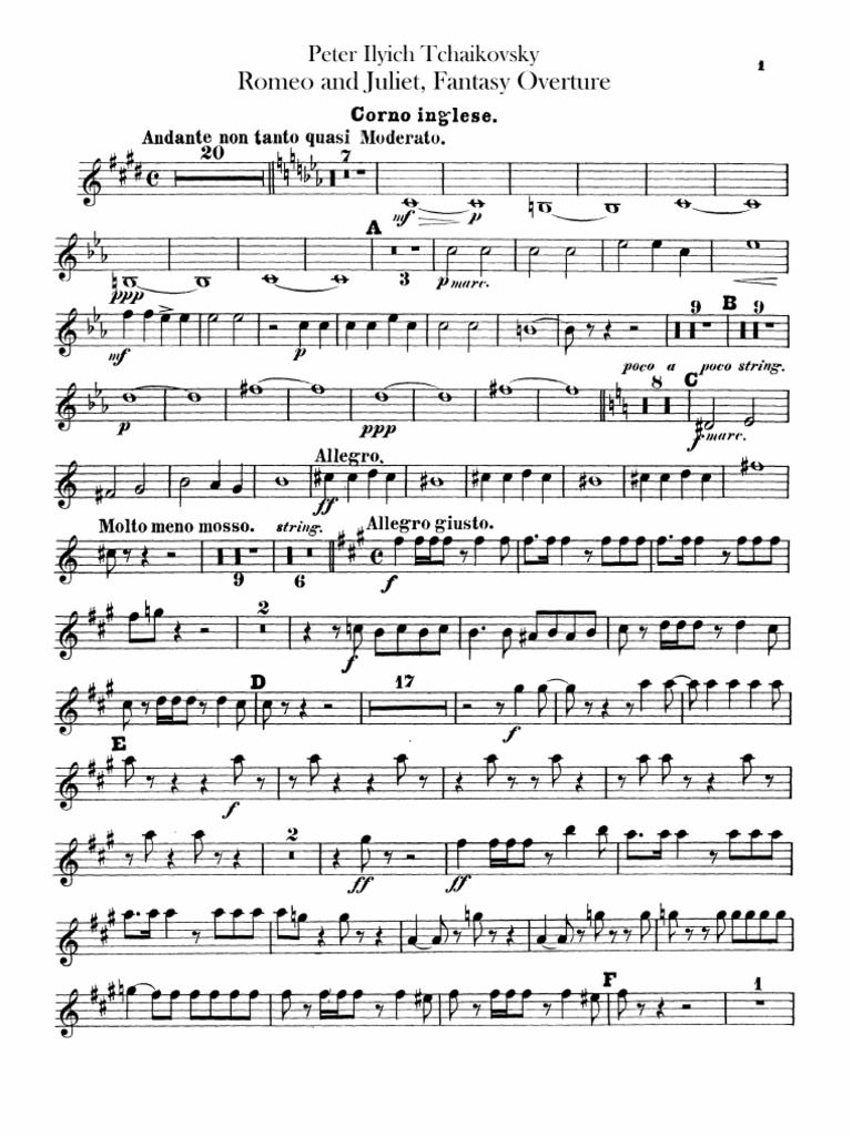 Romeo y Julieta - Corno Ingles | PDF