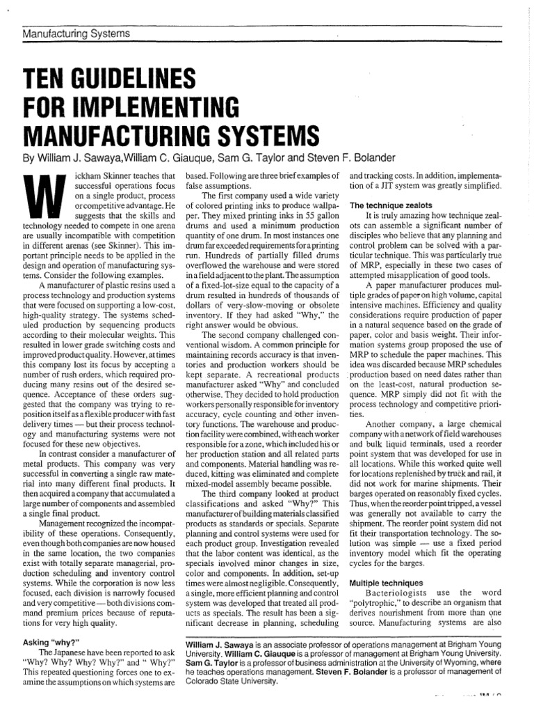 Ten Guidelines | PDF