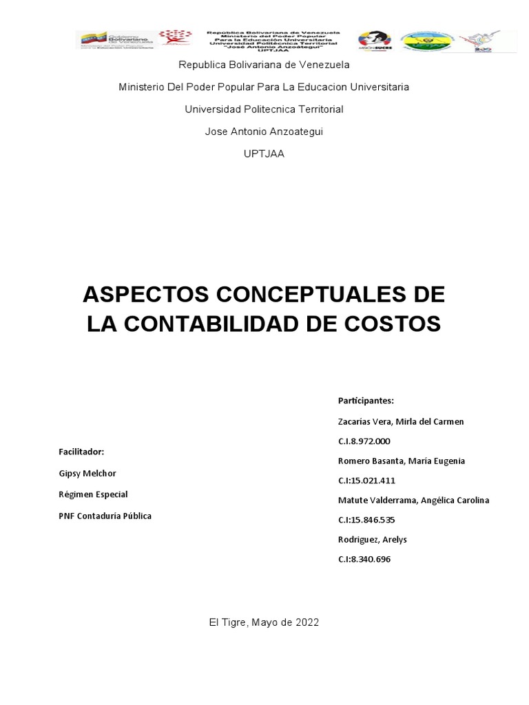 Unidad 1 Contabilidad Costos | PDF