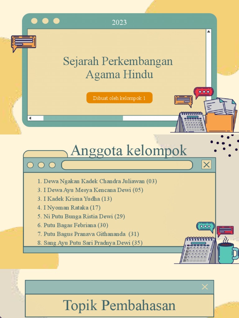 Sejarah Perkembangan Agama Hindu: Dibuat Oleh Kelompok 1 | PDF