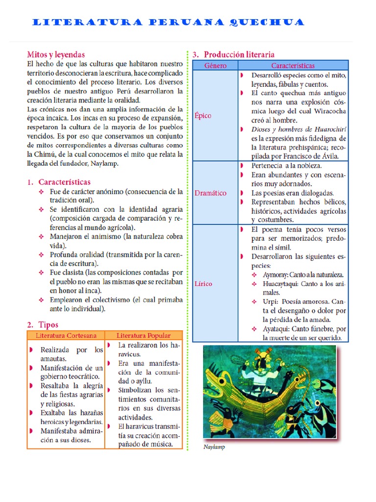 Literatura Peruana Quechua | PDF