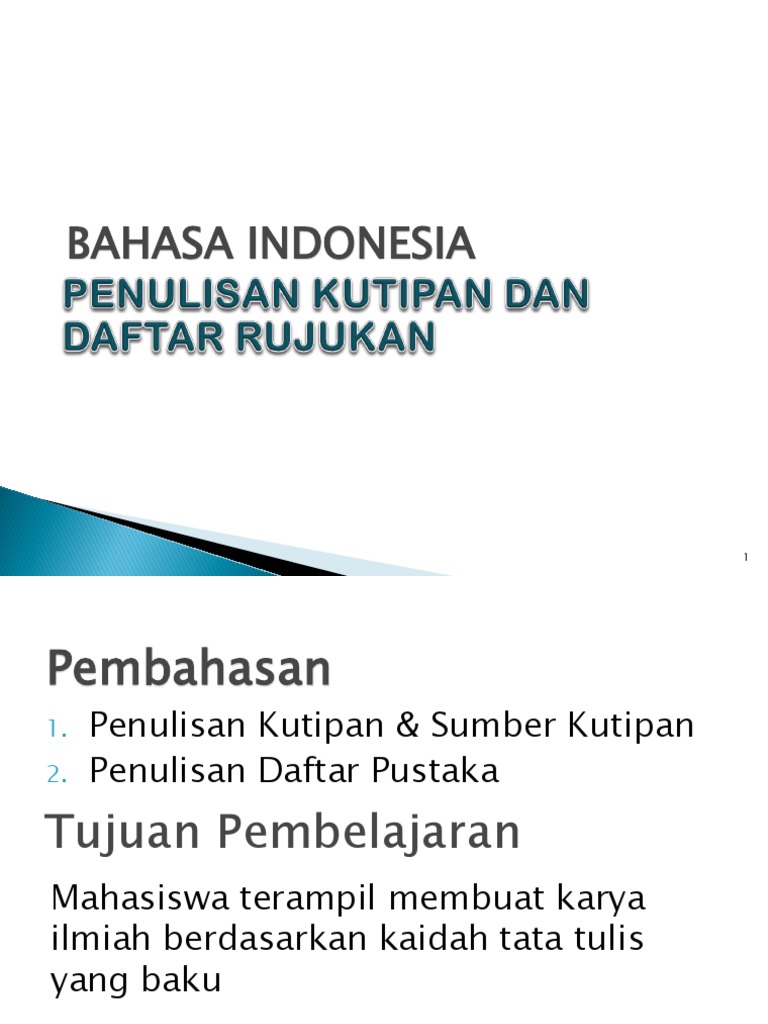Kutipan Dan Sumber | PDF
