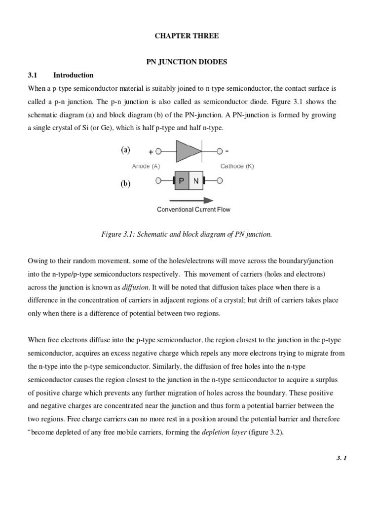CHAPTER THREE PN Junction Diodes | PDF | P–N Junction | Rectifier