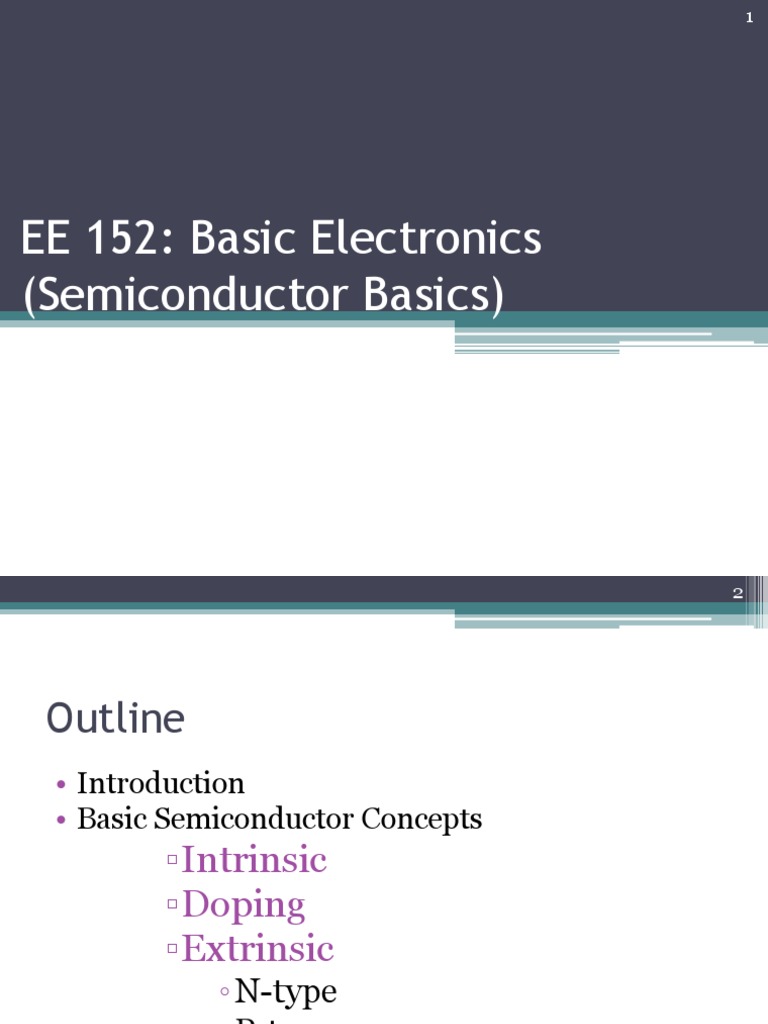 Semiconductor Basics Pdf Semiconductors Doping Semiconductor