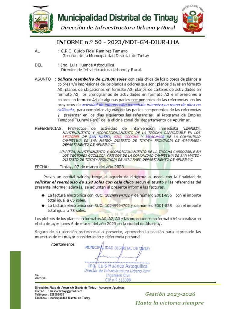 Informe N.° 50 - Corregido | PDF