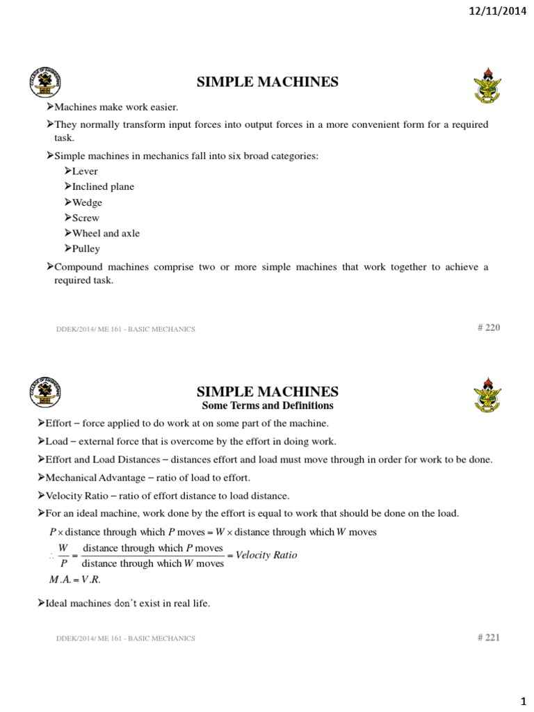 Simple - Machines - 1 | PDF | Machines | Lever