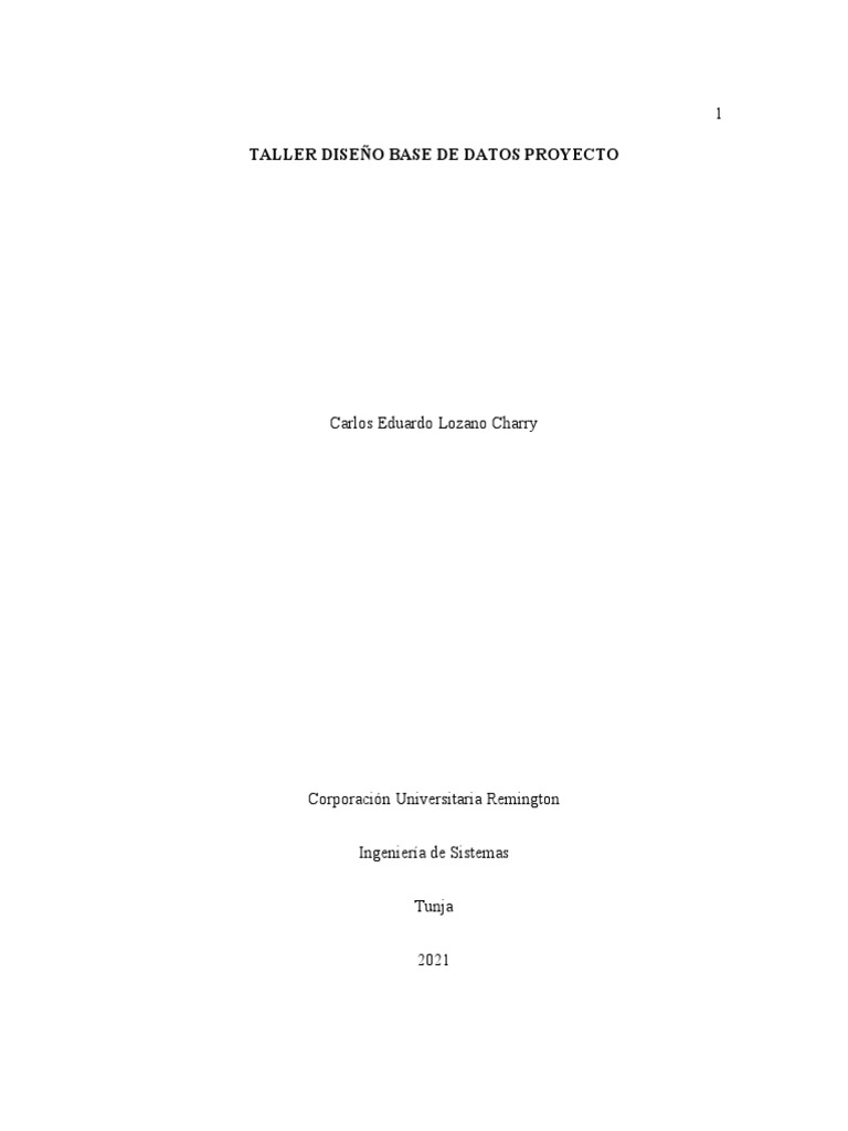 Descripción Proyecto Base de Datos | PDF