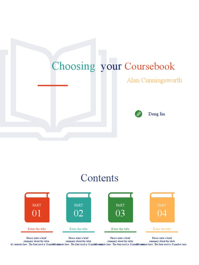 Choosing Your Coursebook | PDF | Text | Written Communication