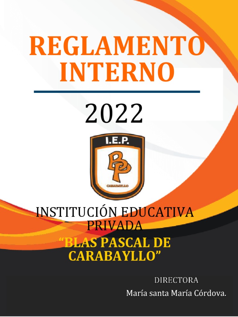 REGLAMENTO INTERNO BLAS PASCAL | PDF | Maestros | Enseñando