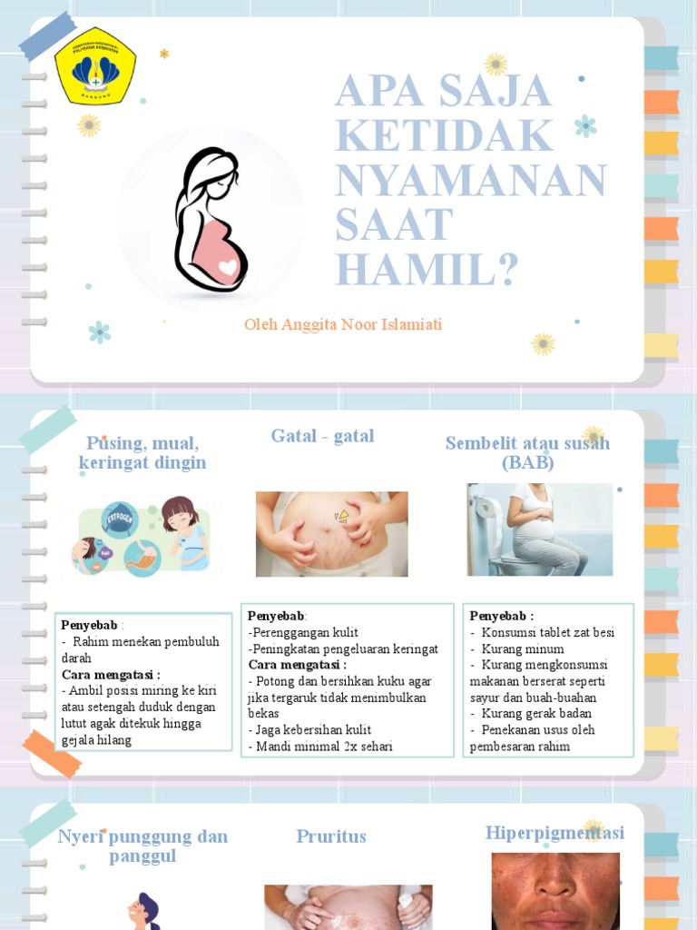 Leaflet Ketidaknyamanan Ibu Hamil Dan Tanda Bahaya Kehamilan - Anggita ...