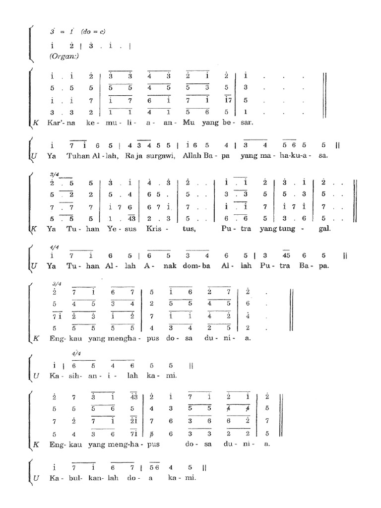Kemuliaan MIsa Kita IV HLM 2 | PDF