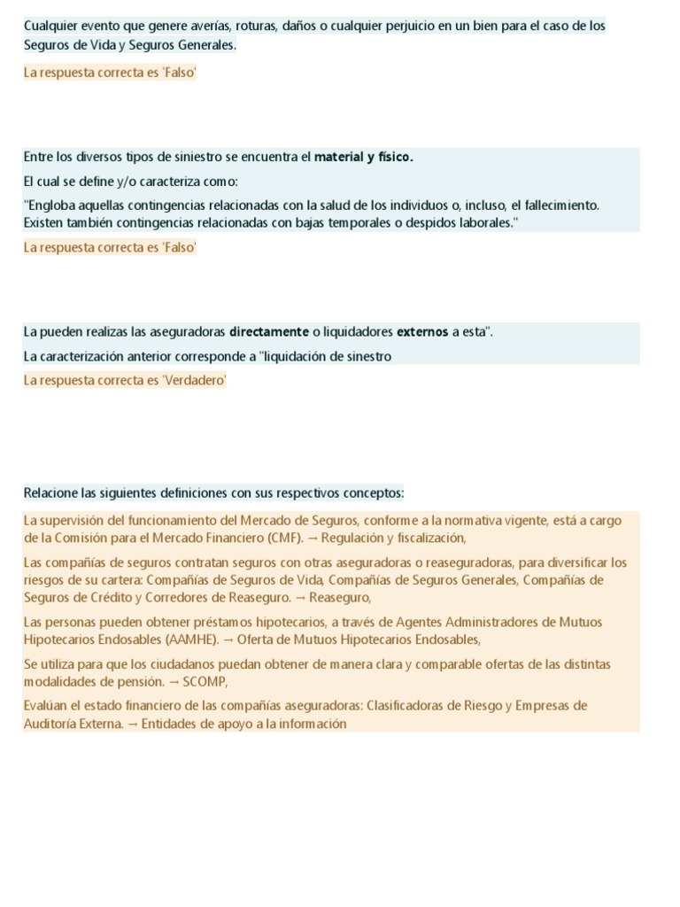 Prueba 6 | PDF | Seguro | Reaseguro