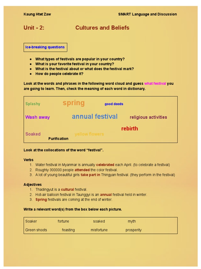 Spring: Unit - 2: Cultures and Beliefs | PDF