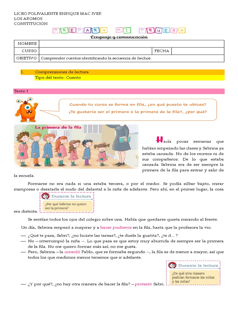 Guía de Comprensión Lectora 2° Básico | PDF