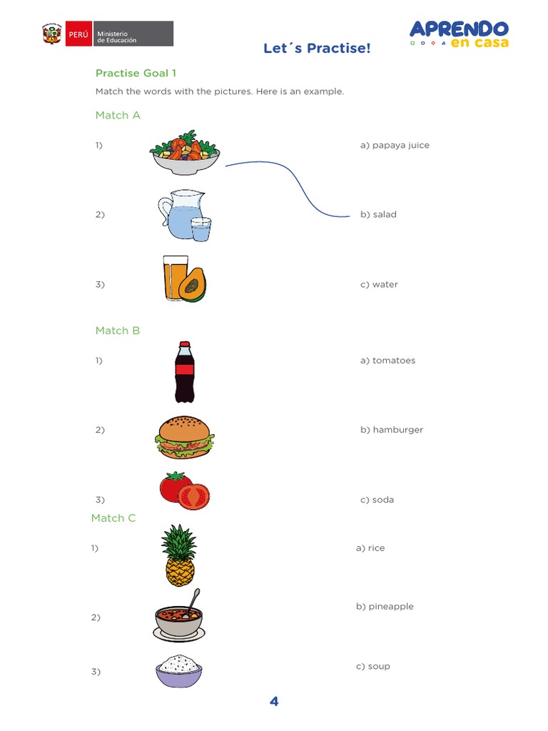 Matching Foods and Beverages, Expressing Preferences, and Describing ...