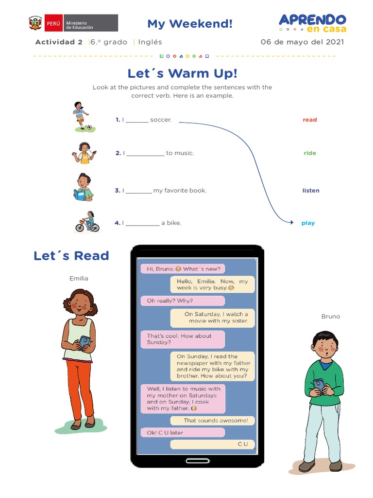 Let S Warm Up!: My Weekend! | PDF