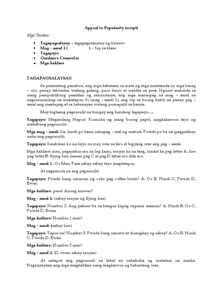 Appeal To Popularity | PDF