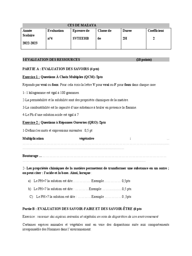 Eval3 6eb | PDF | Pains | Lactobacille