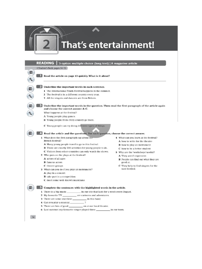 Unit 2 - That S Entertainment - WB | PDF