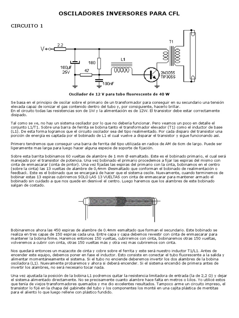 Osciladores Inversores | PDF | Inductor | Transistor