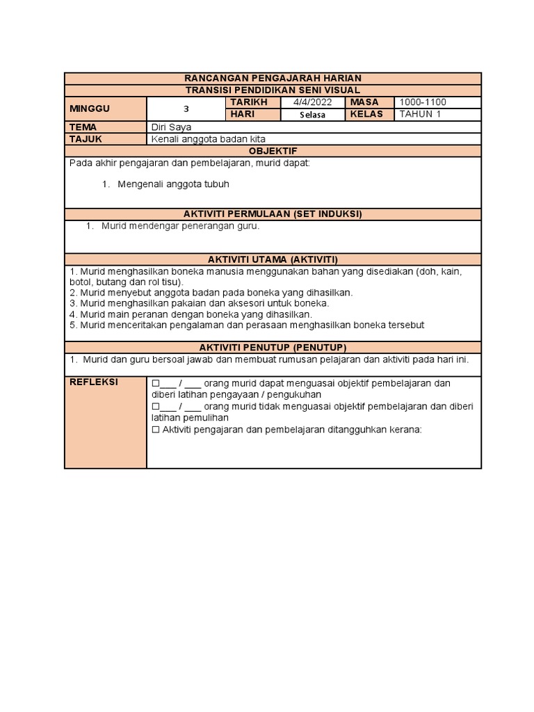 RPH TRANSISI (PSV) | PDF