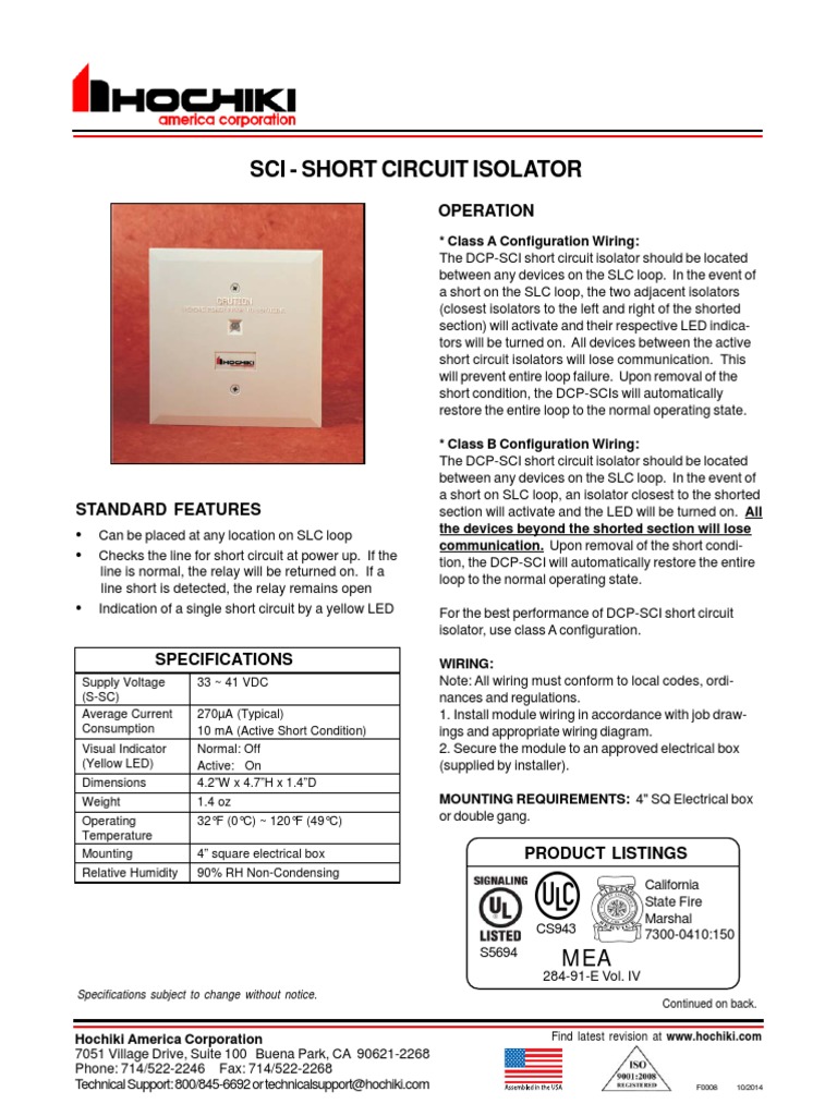 Sci - Short Circuit Isolator: Operation | PDF | Electrical Wiring | Relay