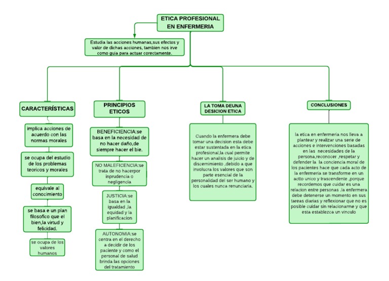 Etica Profesional en Enfermeria-Mapa | PDF | Enfermería | Filosofía Aplicada