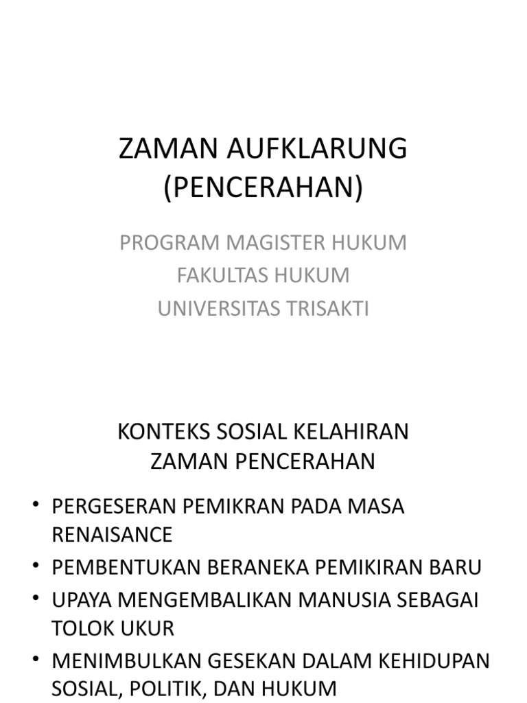 Zaman Aufklarung | PDF