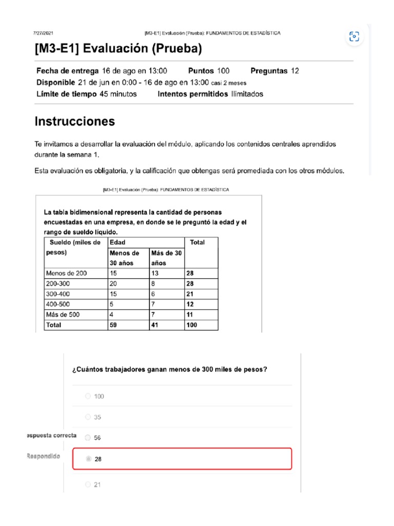 (M3-E1) Evaluación (Prueba) - Administración Financiera I | PDF