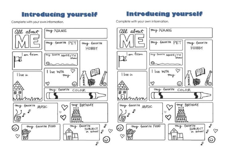 Introducing Myself Activity | PDF