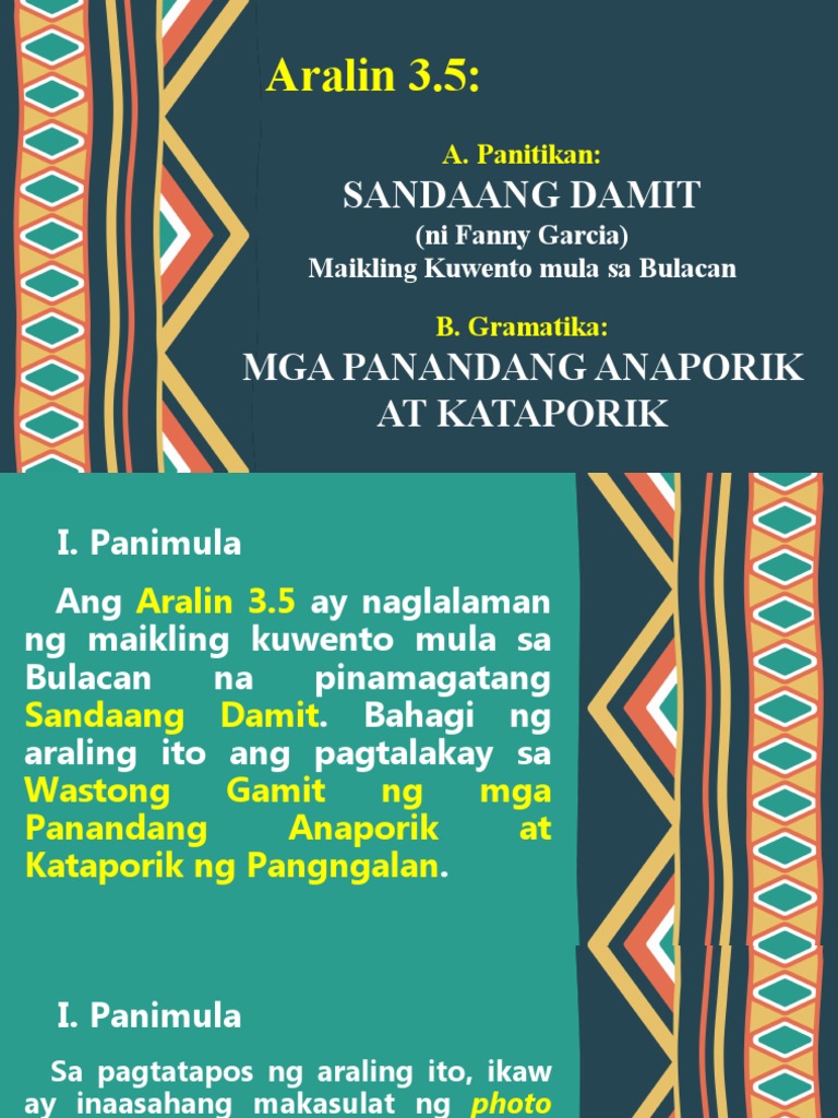 Fil7-3q-Aralin 3.5 | PDF