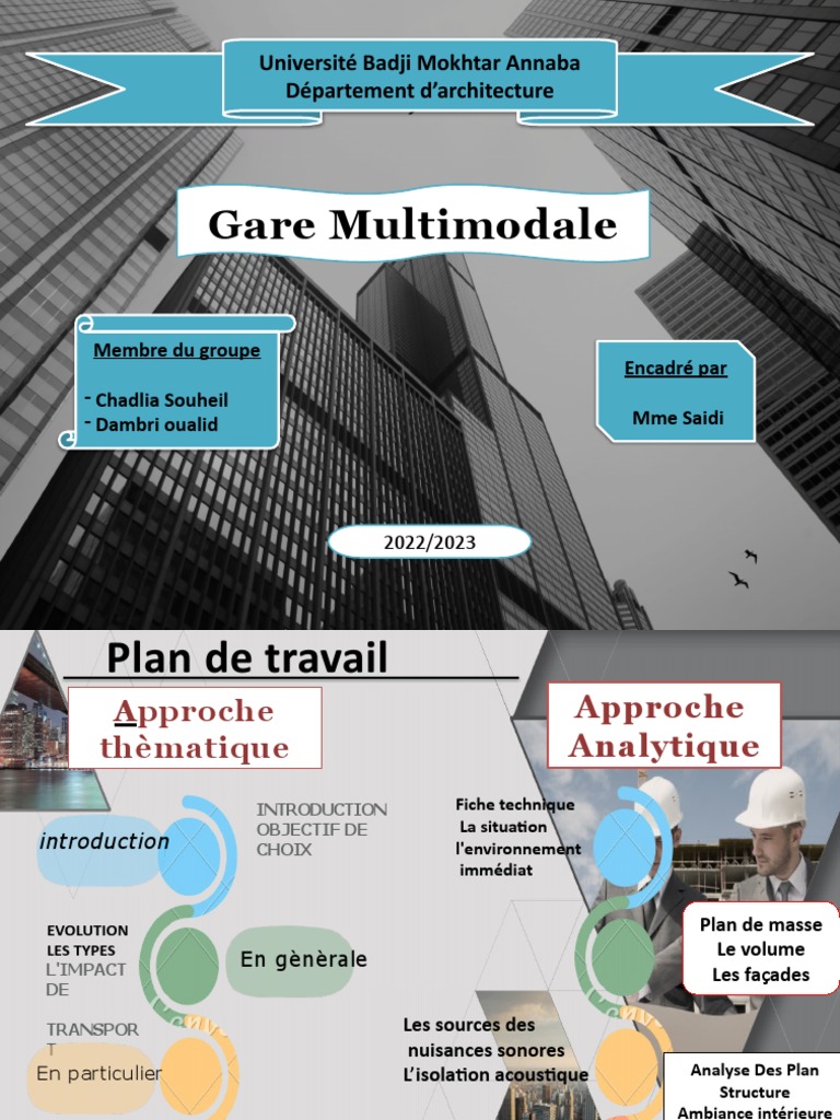 Gare Multimodale: Université Badji Mokhtar Annaba Département D ...
