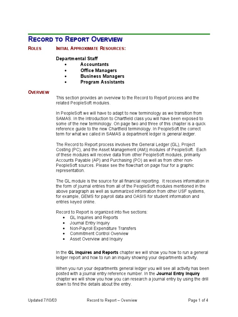 1-Record To Report Overview | PDF | Business | String (Computer Science)