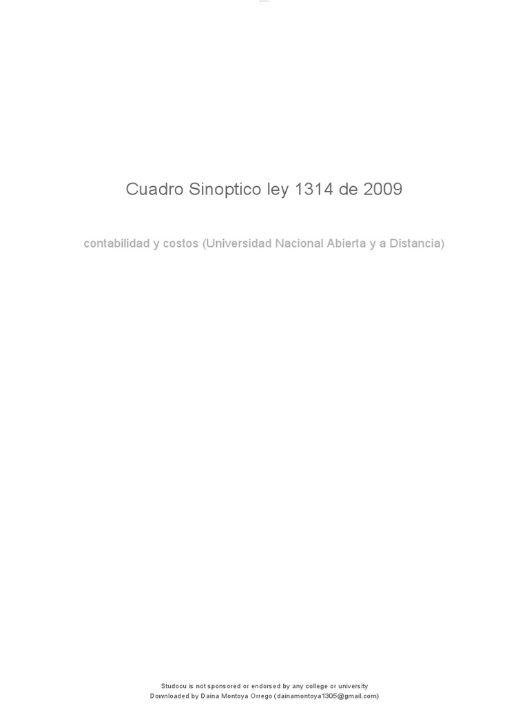 Resumen de la Ley 1314 de 2009 | PDF | Contador | Contabilidad