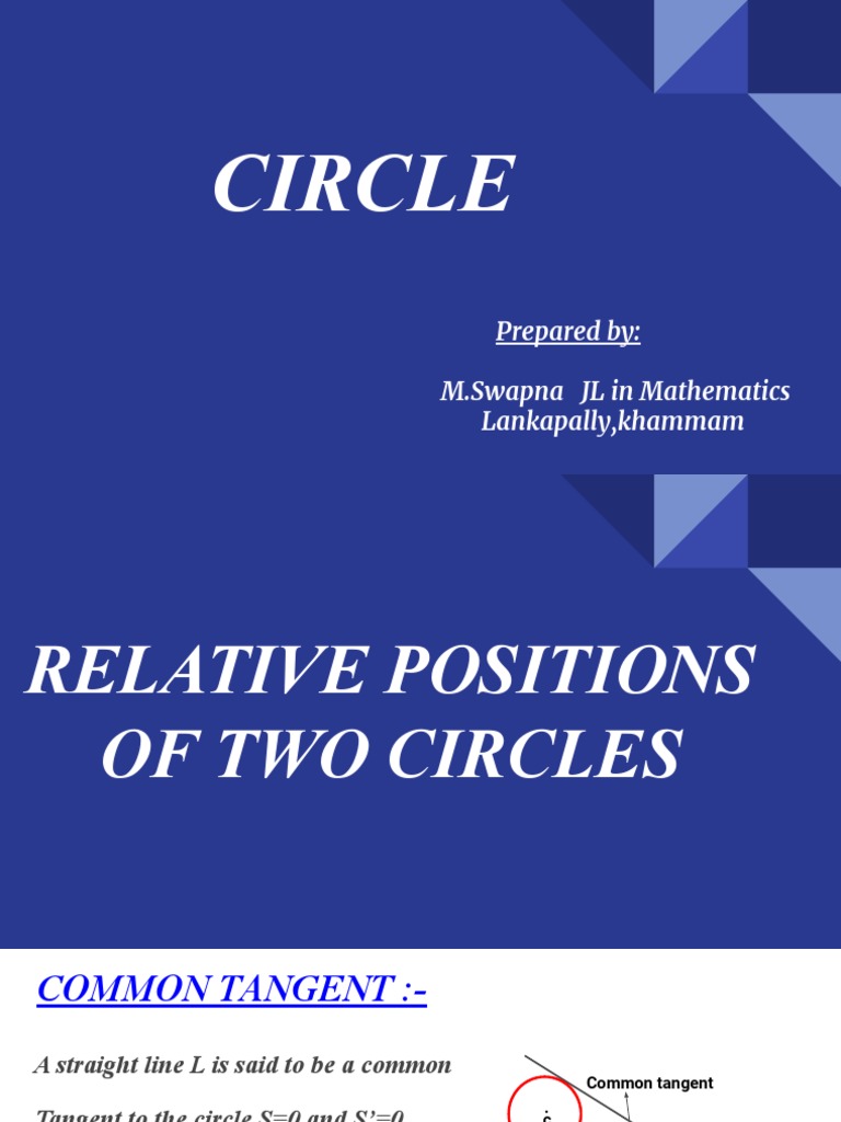 Circles | PDF | Trigonometry | Geometric Objects