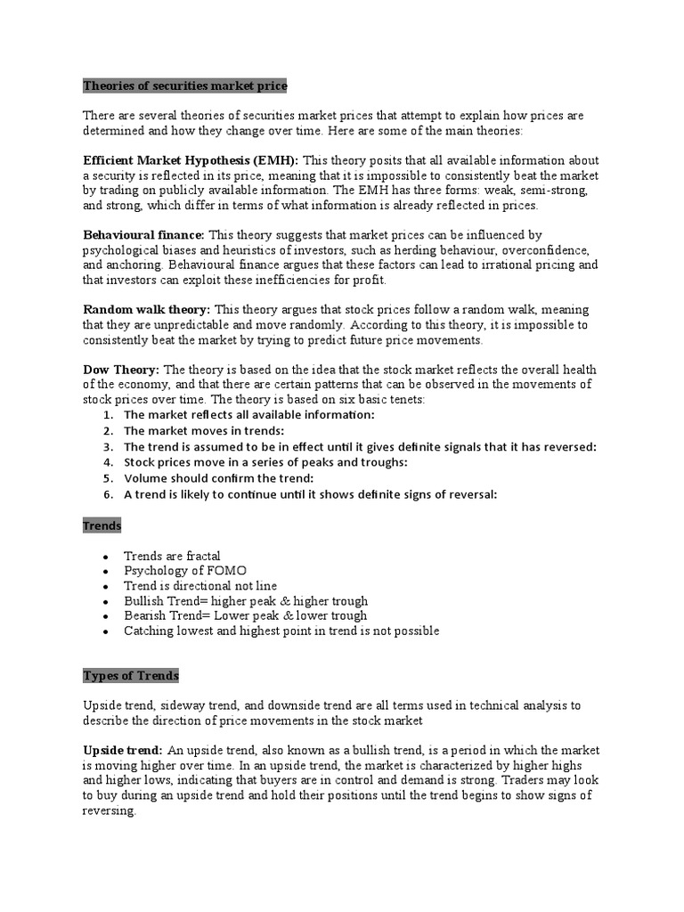 SLT Notes | PDF | Market Trend | Technical Analysis