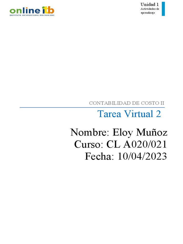 Tarea Virtual 2 - CC2 | PDF
