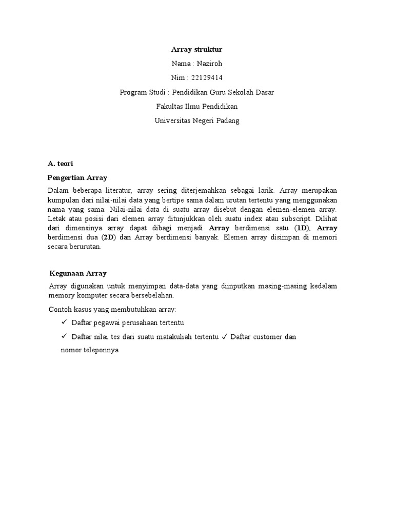 Array Struktur | PDF